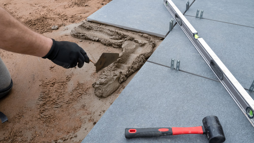 How to lay porcelain paving slabs