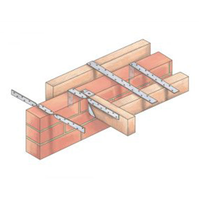 TECO Heavy Duty Galvanised Bent Restraint Strap 1000mm